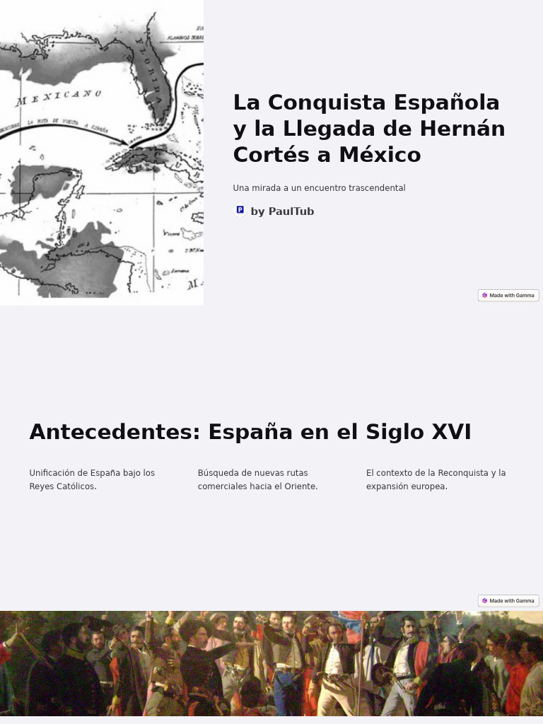 Tarea La Conquista Española y Llegada de Hernan Cortes | PDF