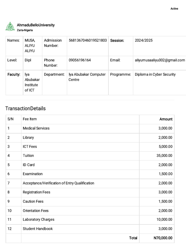 Aliyu Musa Aliyu | PDF