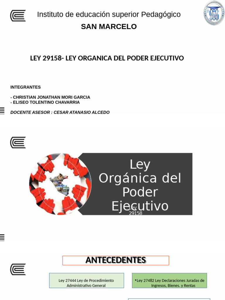 Ley 29158 Ley Organica Del Poder Ejecutivo | PDF | Ministerio ...