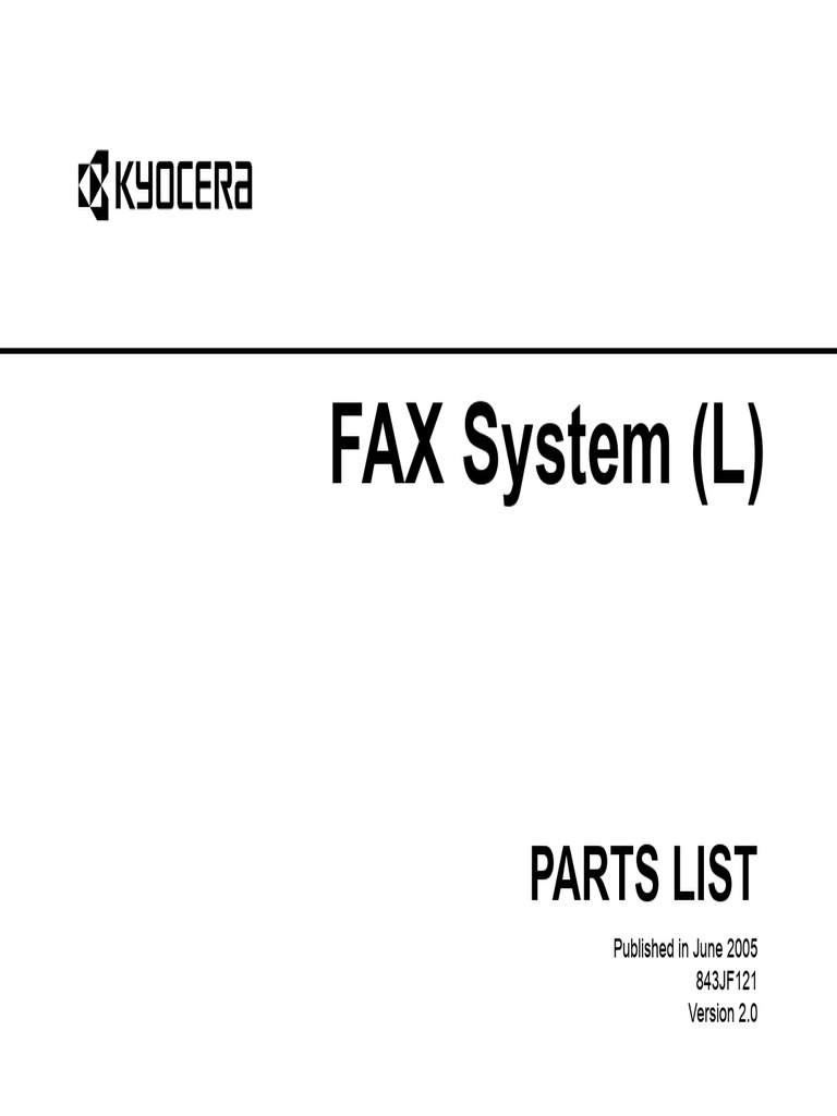 FAX System Parts List 2005 | PDF | Manufactured Goods