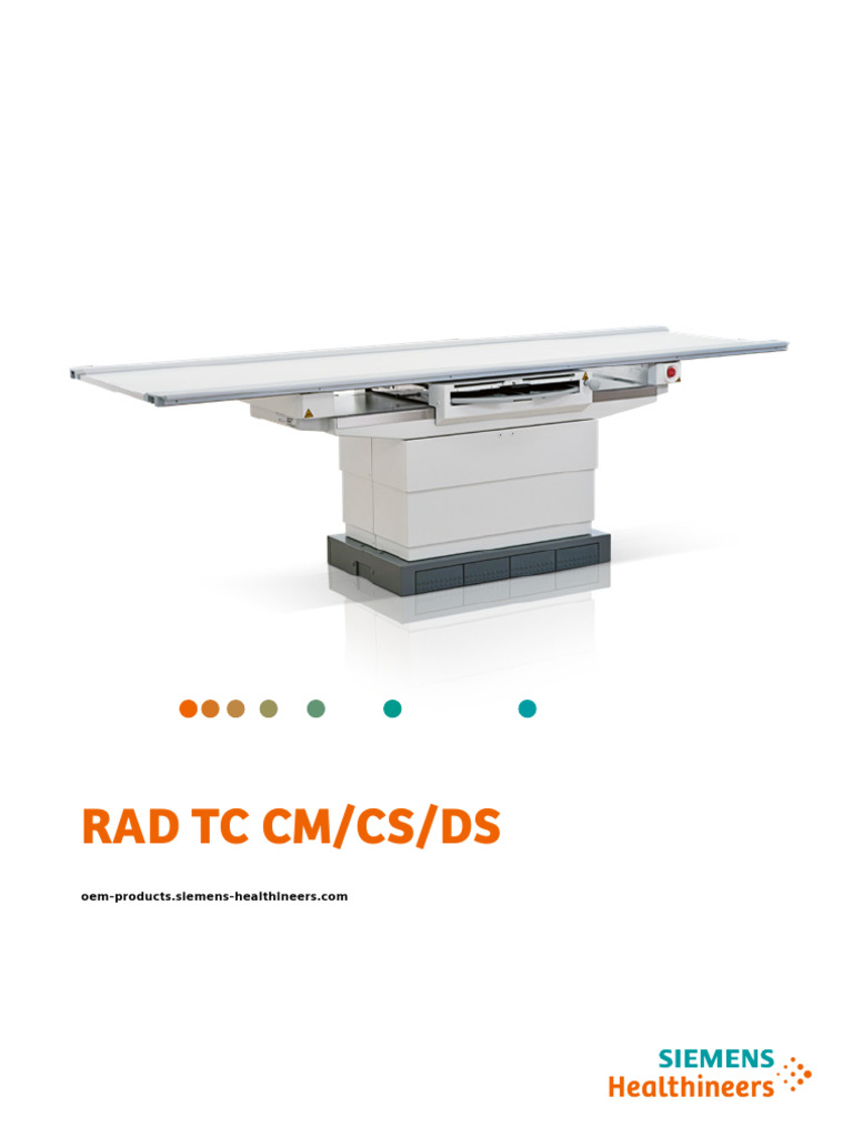 Siemens RAD TC Table Specifications | PDF | Manufactured Goods