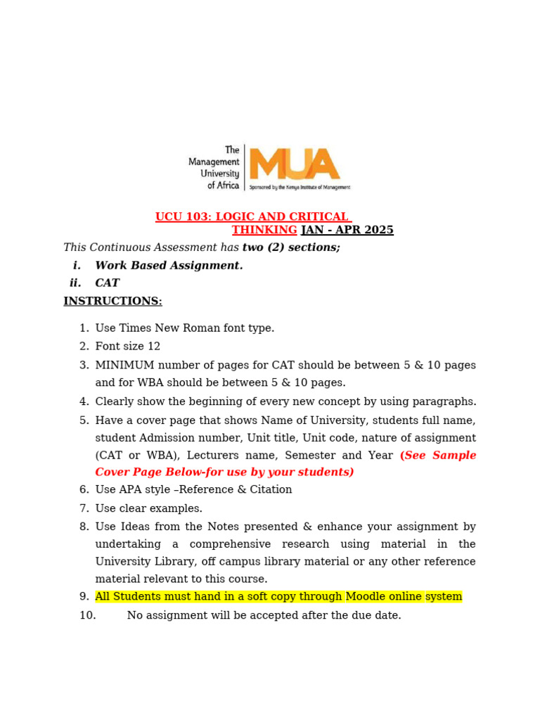 UCU 103 WBA JAN - APR 2025 | PDF