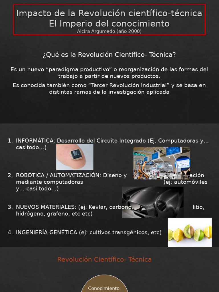 ARGUMEDO-Impacto de La Revolución Científico-Técnica | PDF | Informática | Economias