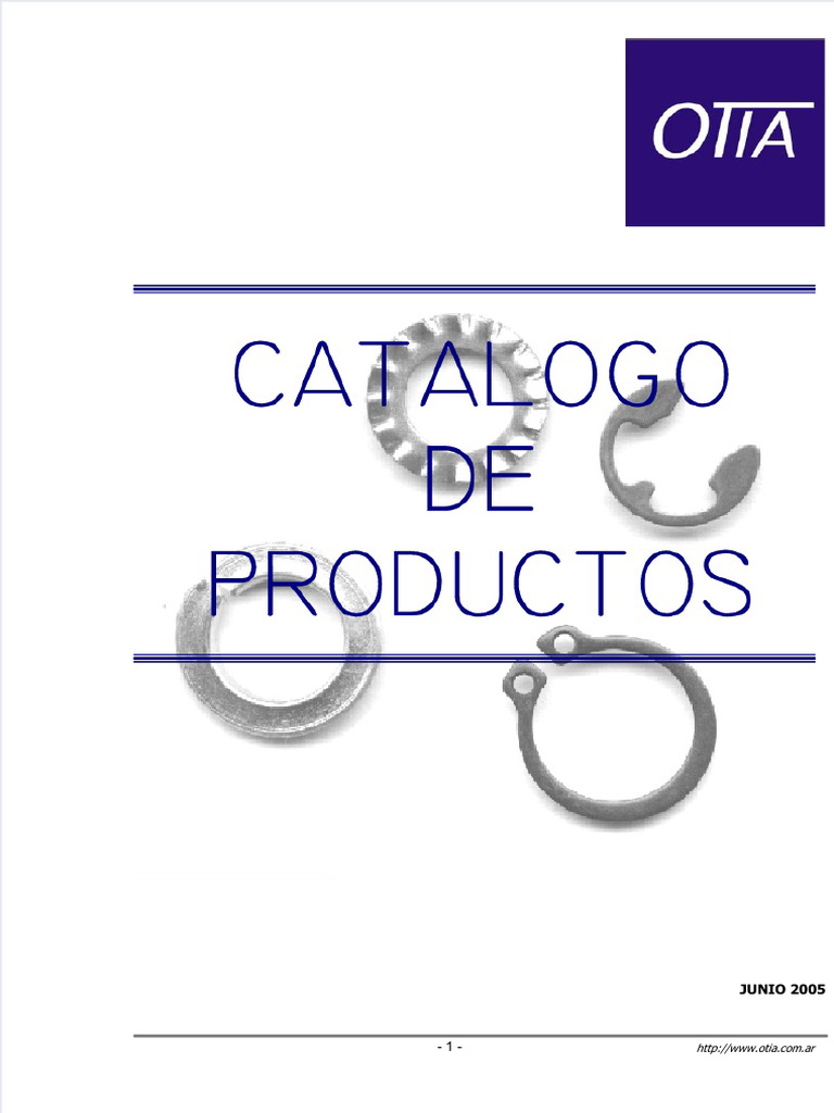 Catálogo OTIA | PDF | Arandela (Hardware)