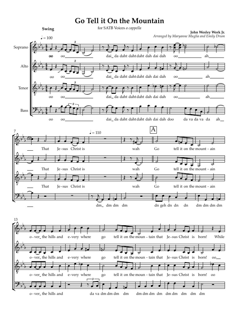 Go Tell It On The Mountain - Sheet Music | PDF