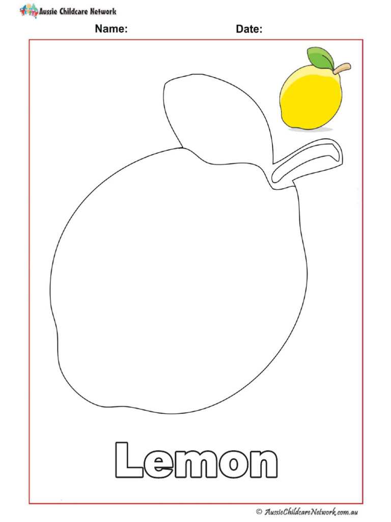 Fruit Colouring Lemon | PDF