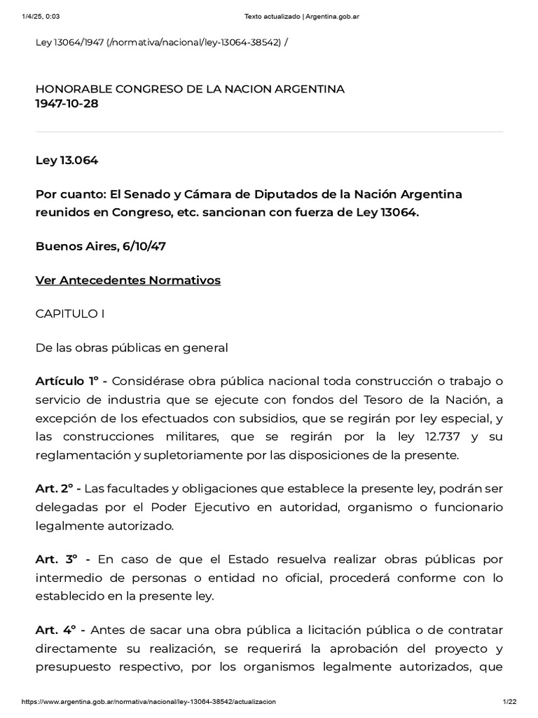 Ley 13.064 | PDF | Daños y perjuicios | Regulación
