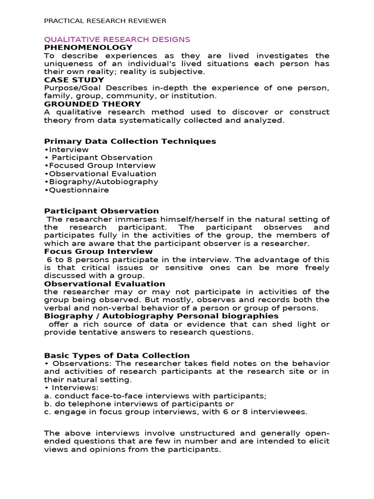 Qualitative Research Methods Guide | PDF | Sampling (Statistics ...