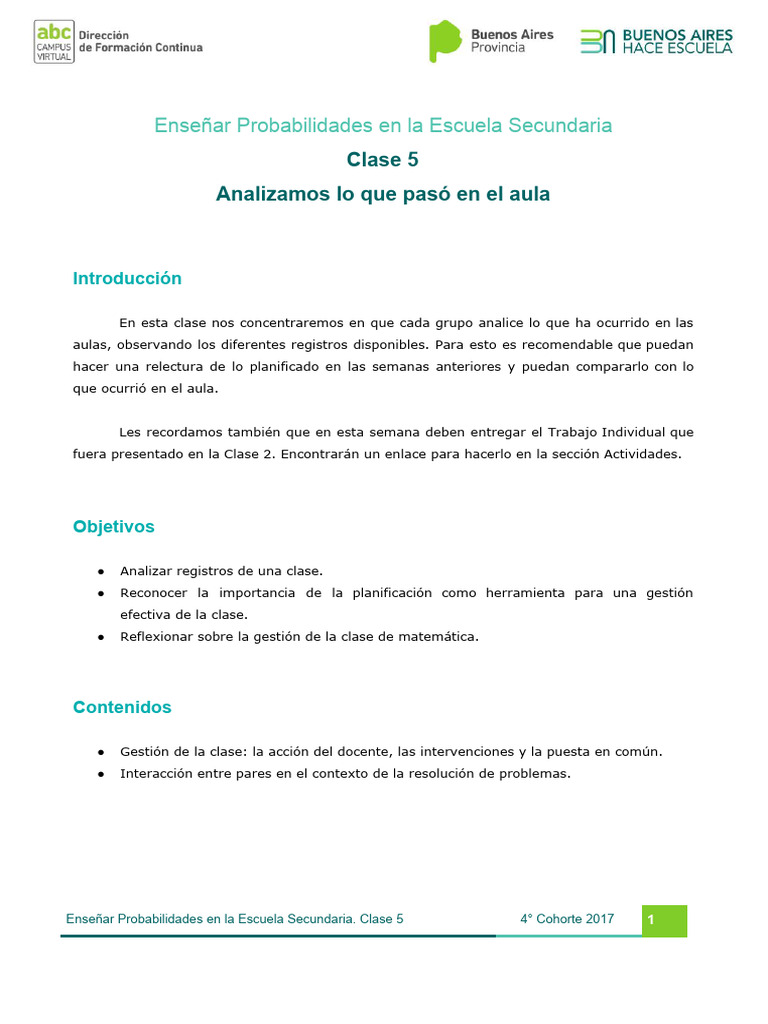 Cuarta Cohorte Clase5 Proba | PDF
