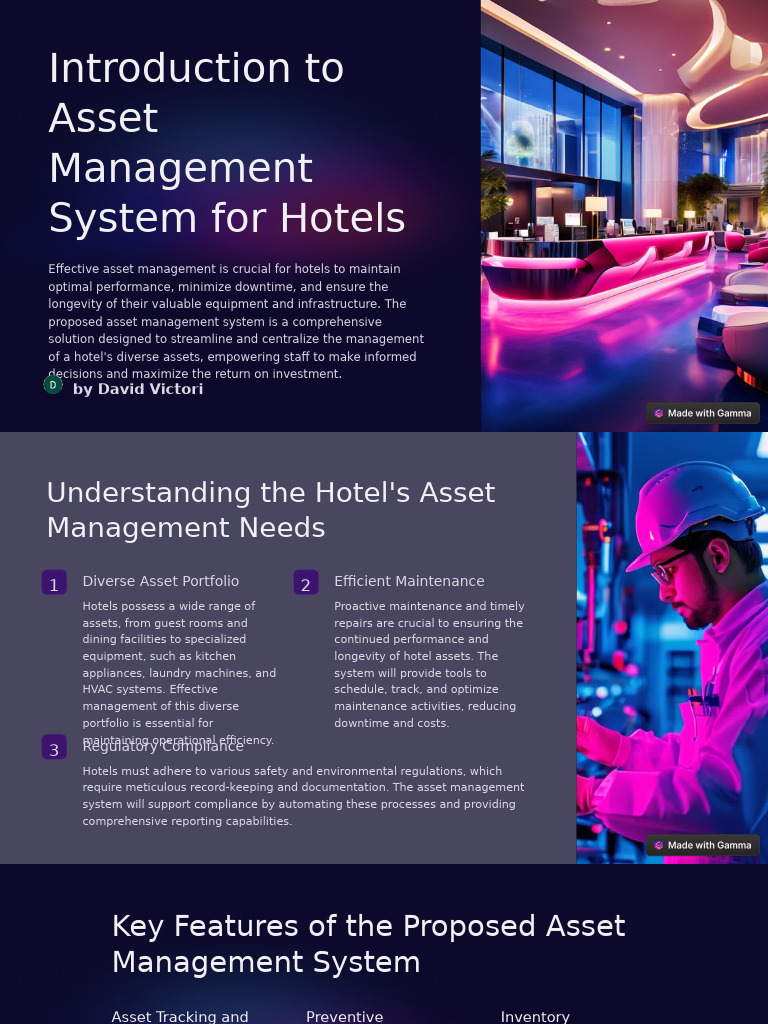 Hotel Asset Management System Overview | PDF | Asset Management | Economies