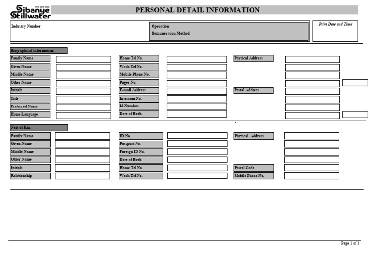 Print Date and Time: Page 1 of 1 | PDF