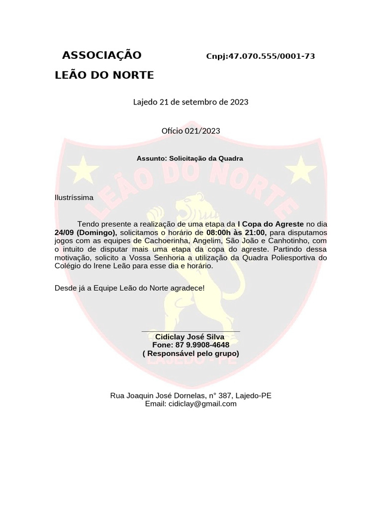 Oficio Quadra (Irene Leão) | PDF