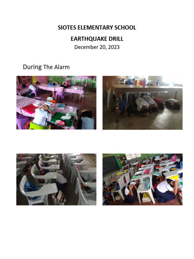Earthquake drill | PDF