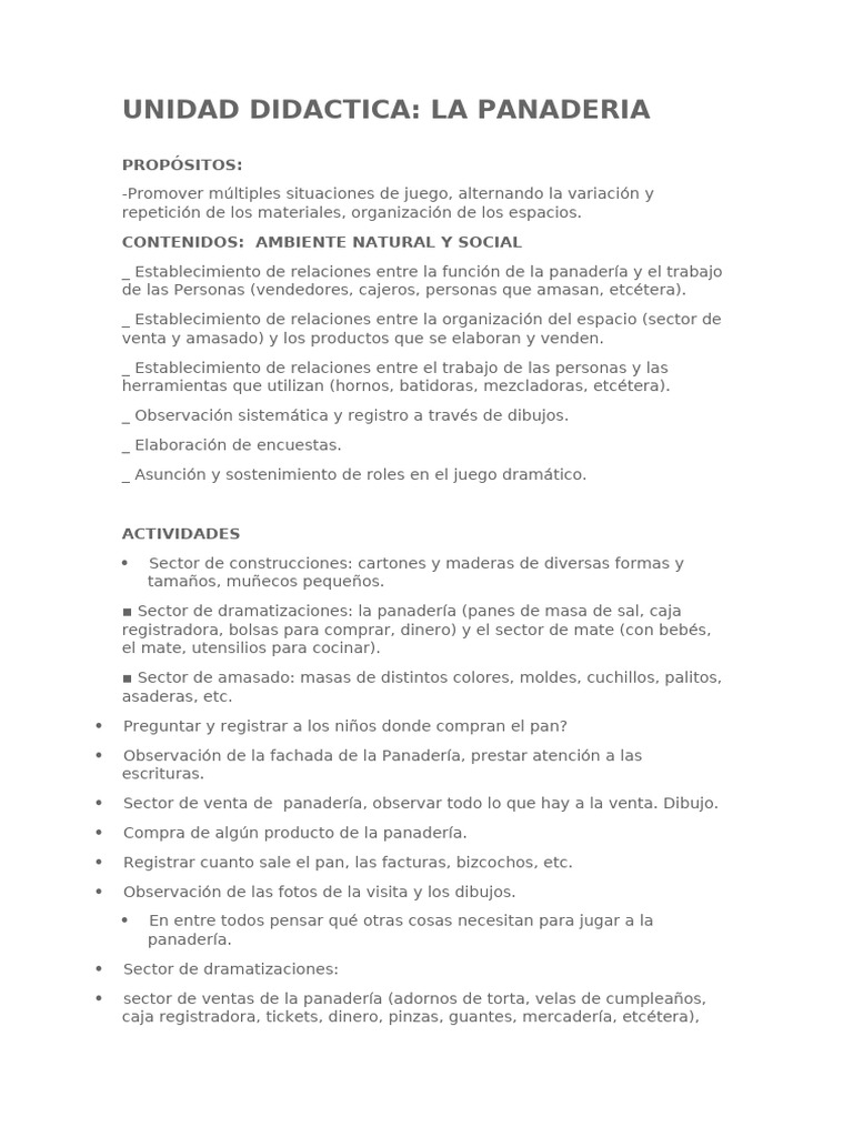 UD La Panaderia | PDF | Panes | Panadería