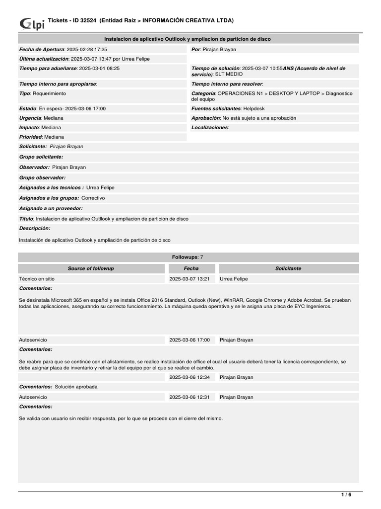 Glpi | PDF | Informática | Microsoft Windows