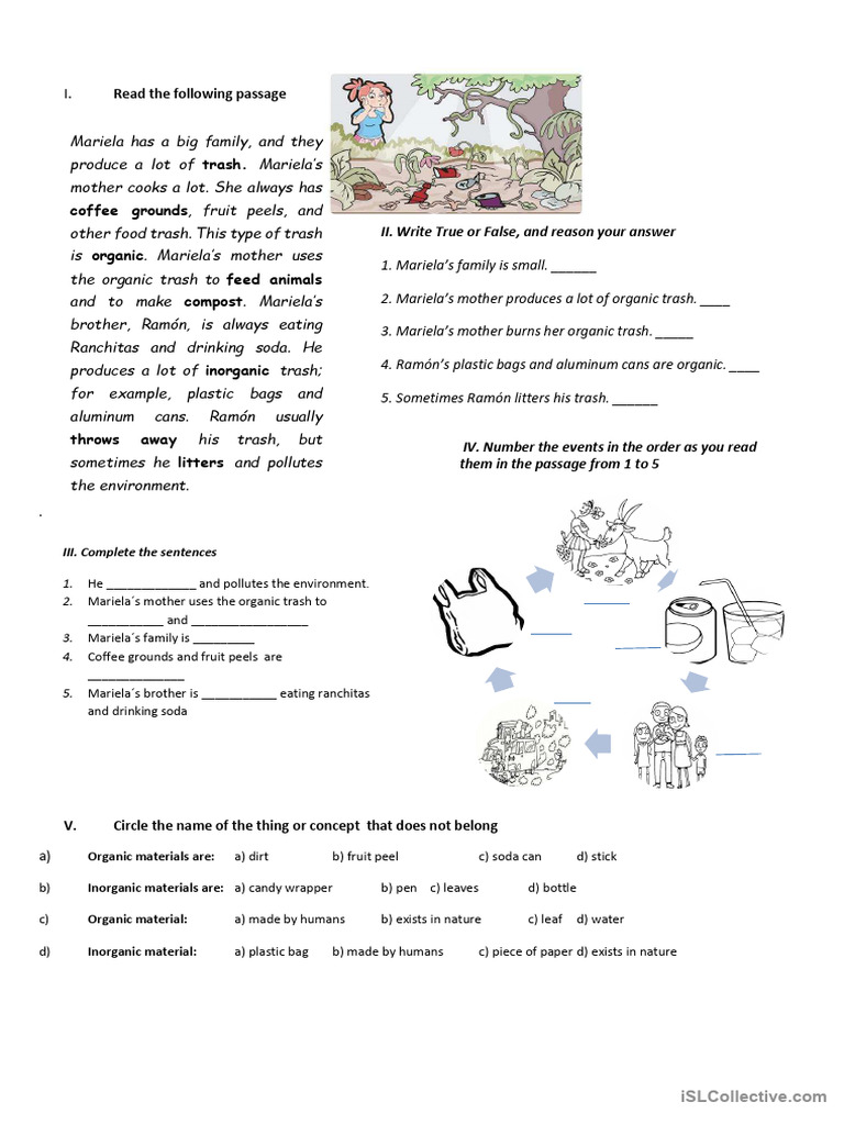 Organic vs. Inorganic Materials Quiz | PDF