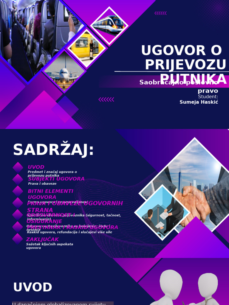 Sumeja Haskić - Ugovor o Prijevozu Putnika | PDF