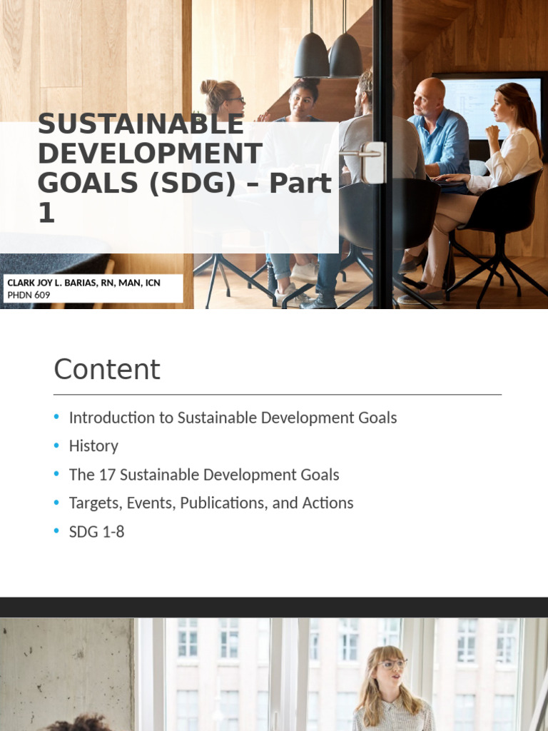 Sustainable Development Goals (SDG) - Part Report | PDF | Food Security ...