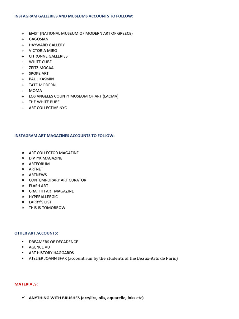 Insta Accounts and Materials | PDF