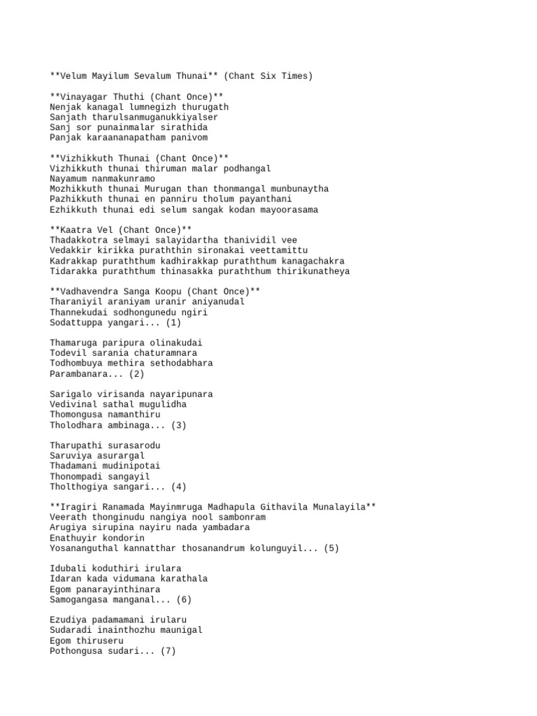 Vel Maaral Romanized | PDF