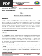 Class 9 Physics Chapter 1 Motion | PDF