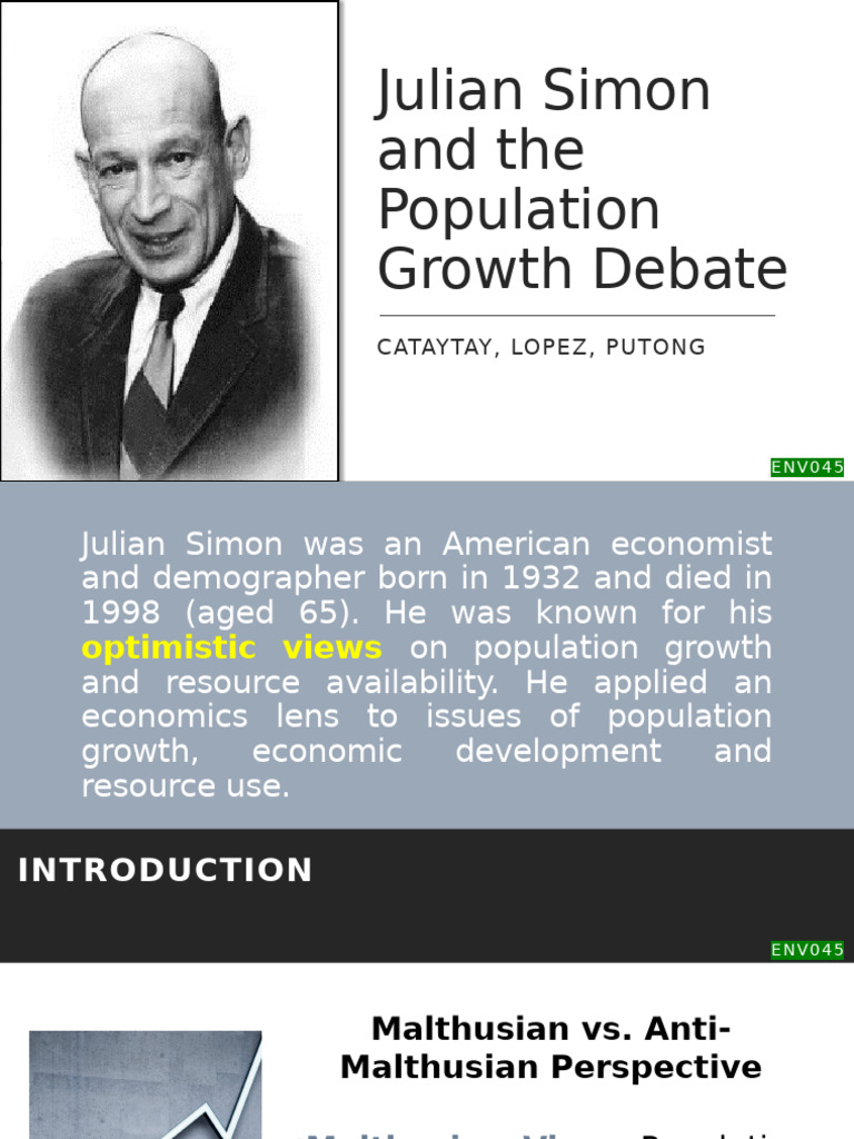 Julian Simon's Population Growth Insights | PDF | Economies ...