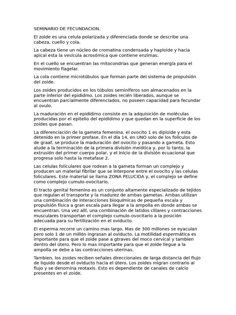 Diferenciación de la Gameta Femenina | PDF | Mitosis | Procesos biologicos