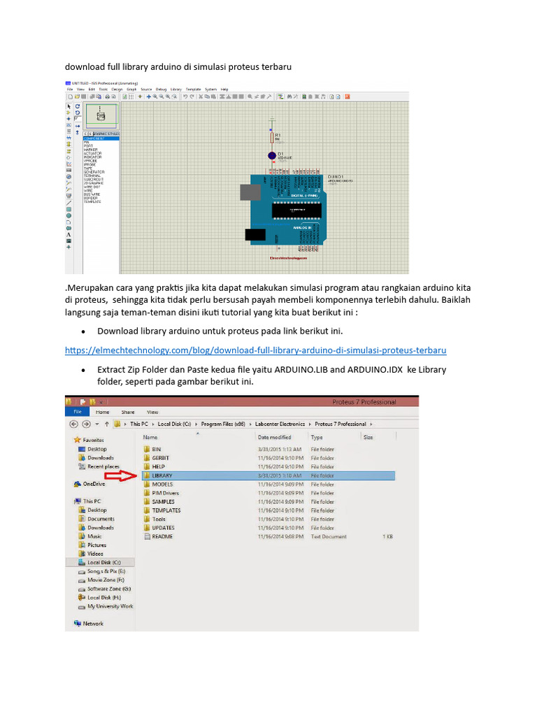 Library Arduino Di Simulasi Proteus | PDF