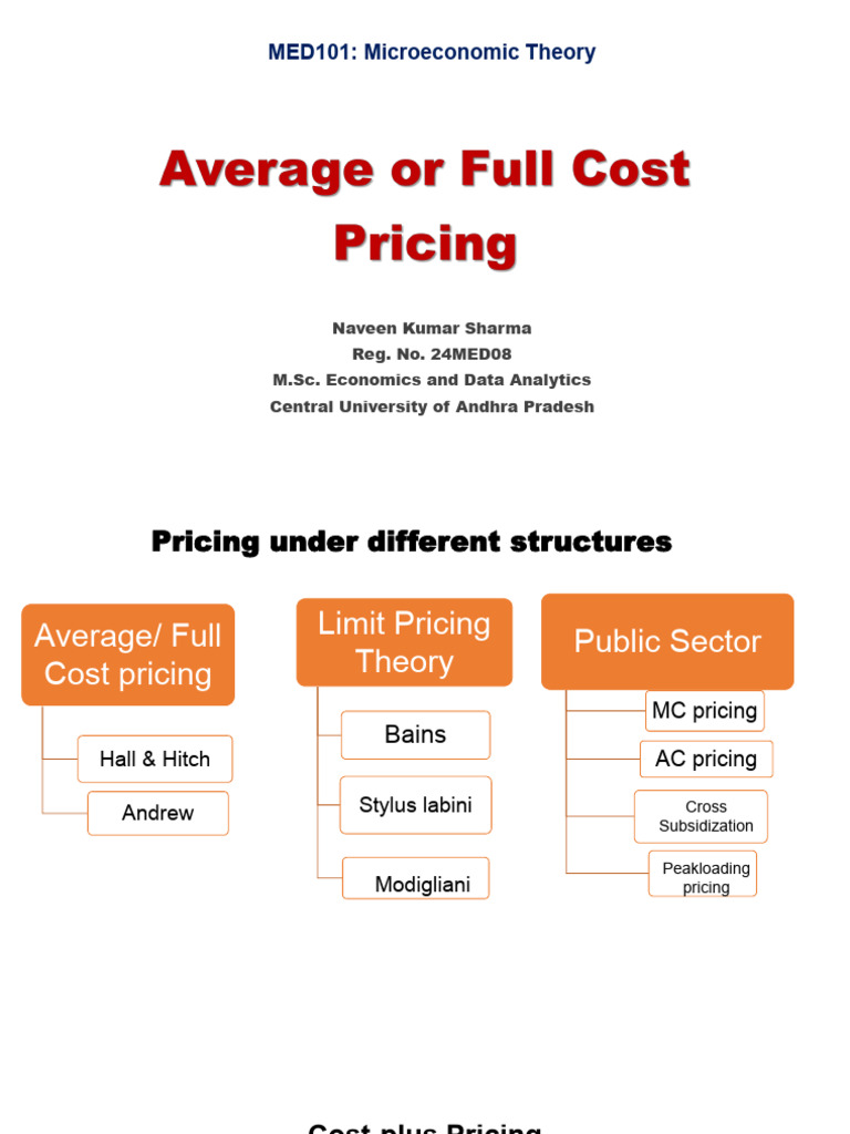 Full Cost and Average Cost Pricing Analysis | PDF | Profit (Economics ...