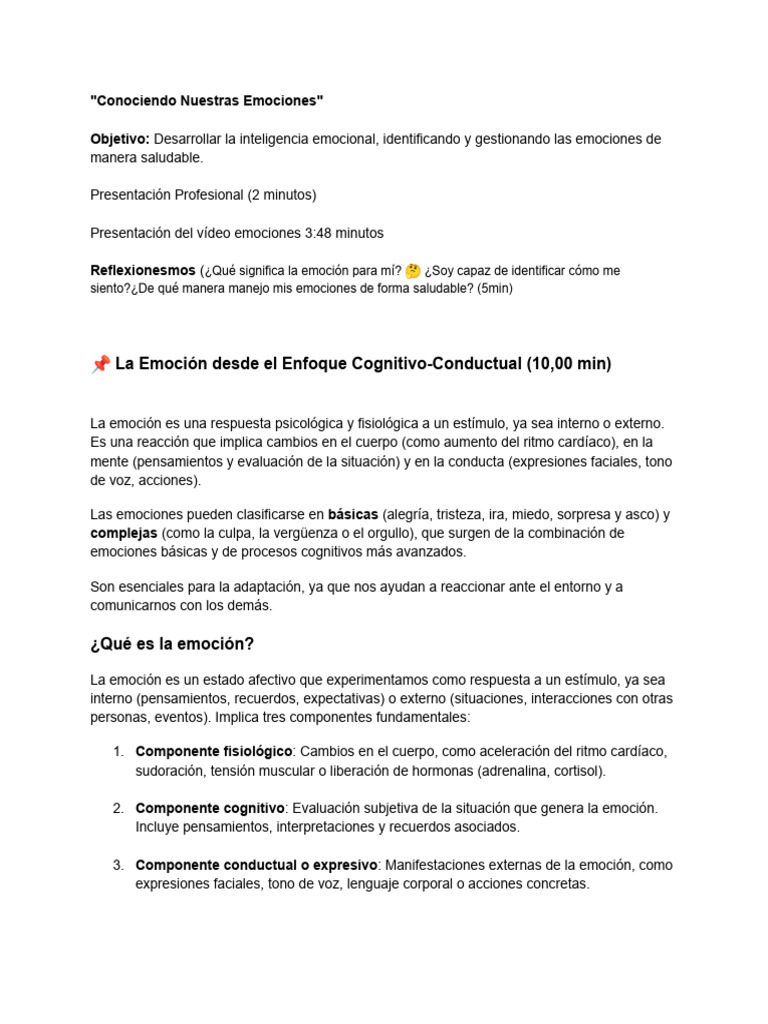 Inteligencia Emocional: Identifica y Gestiona | PDF | Las emociones ...