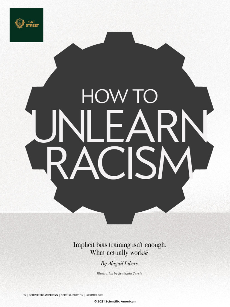How To Unlearn Racism @sat - Street | PDF | Race (Human Categorization ...
