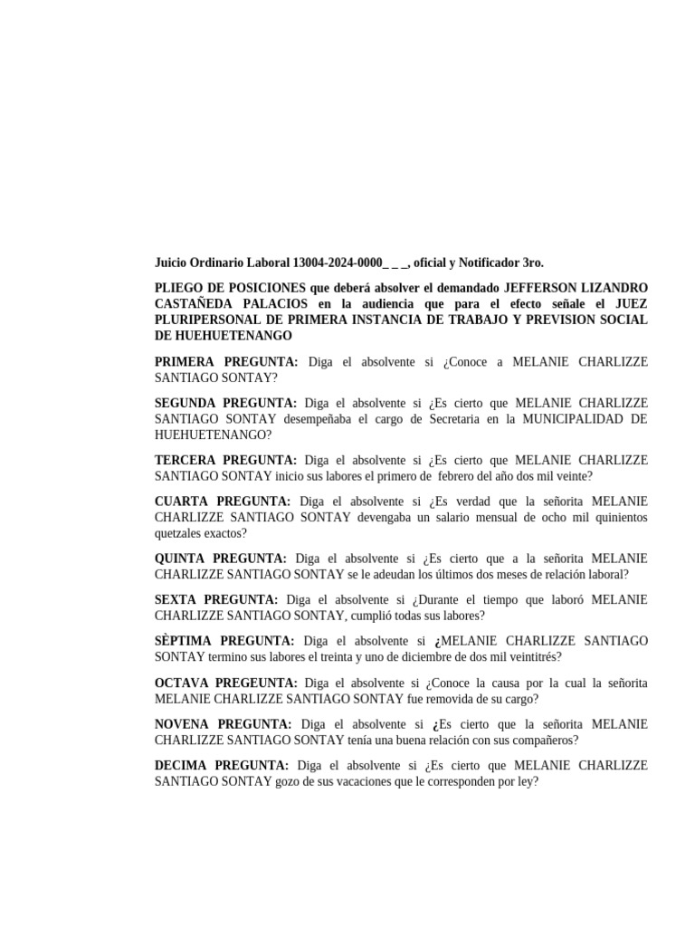 Plica | PDF | Relaciones Industriales | Relaciones laborales