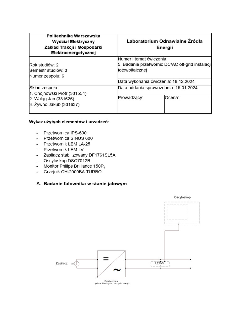 Sprawozdanie cw5 JW JŻ PCH | PDF