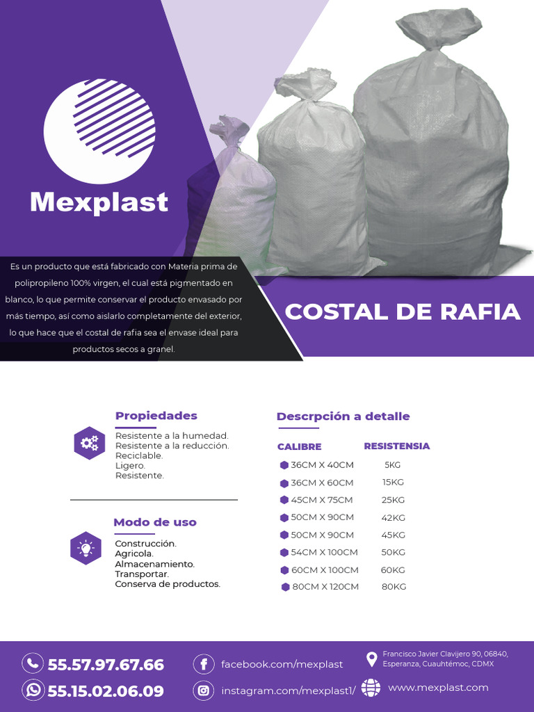 Ficha Descriptiva Costal de Rafia 1 | PDF