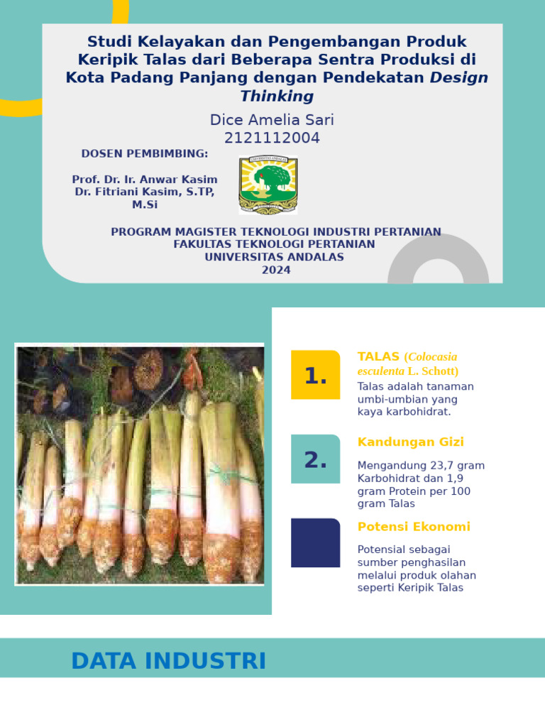 Studi Kelayakan Dan Pengembangan Produk Keripik Talas Dari Beberapa ...