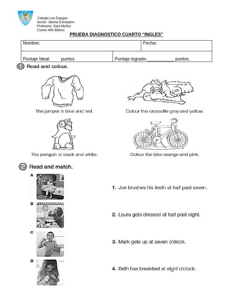 Diagnostico Cuarto 2023 | PDF