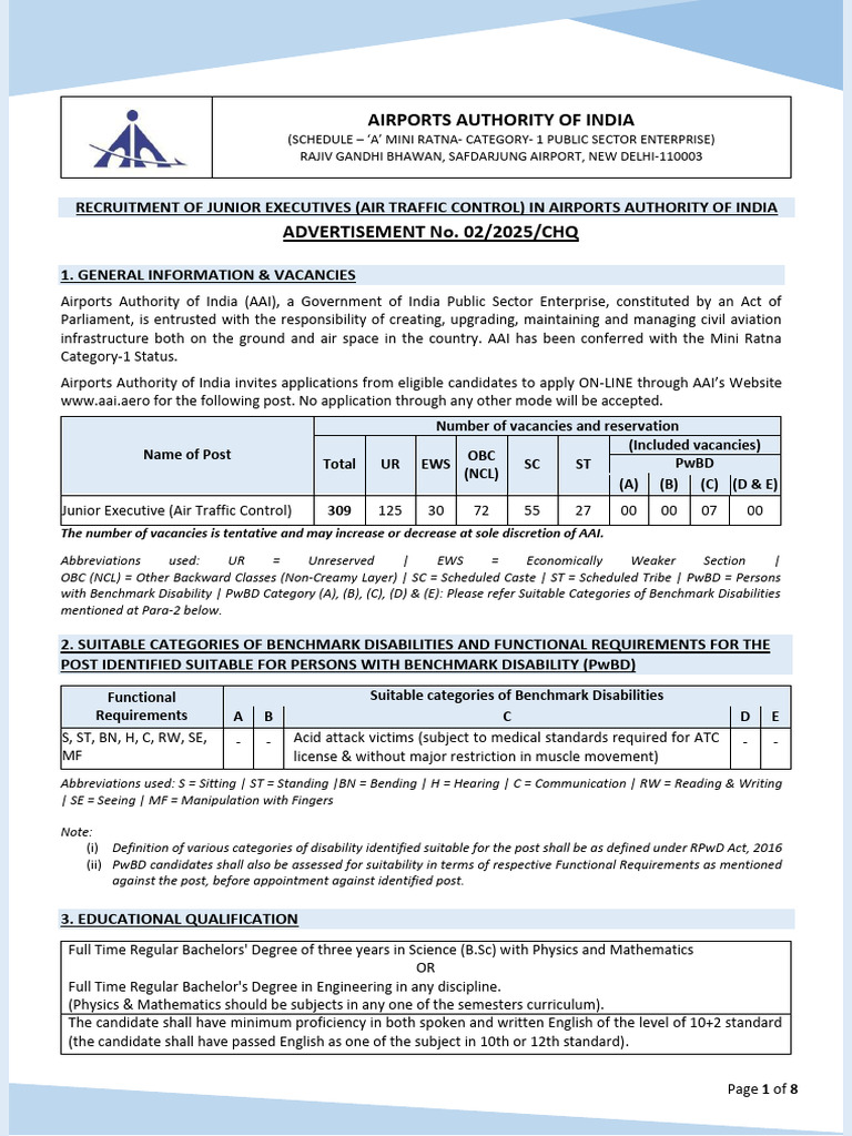 Detailed ATC Advertisement 02-2025-CHQ | PDF | Verification And Validation