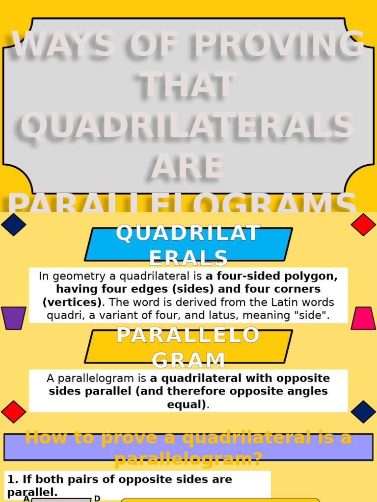Lesson 1 Quadrilaterals | PDF | Euclidean Plane Geometry | Geometric Shapes