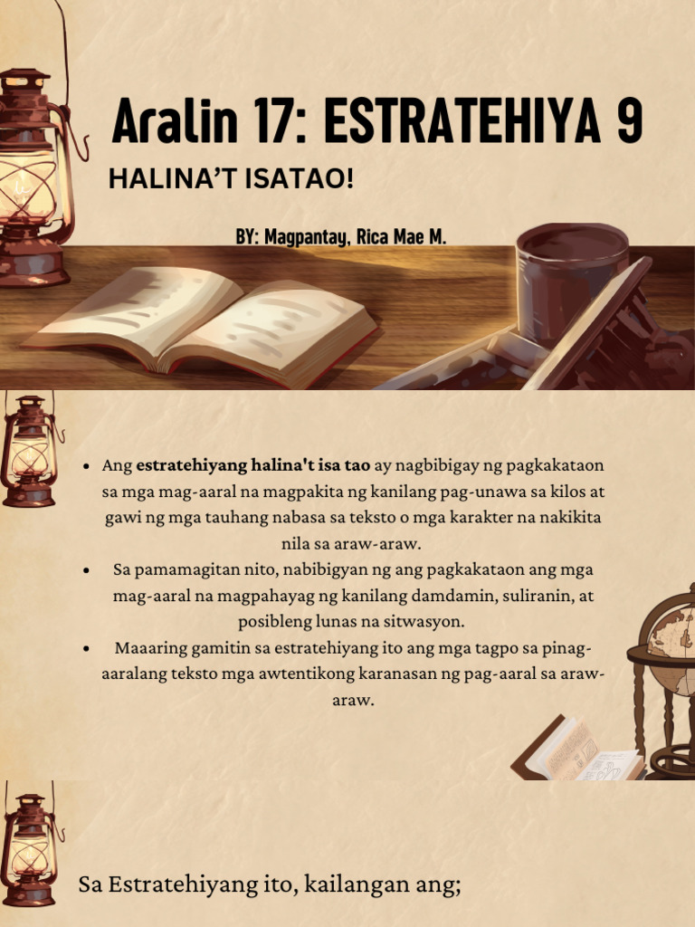 Aralin 17 & 18 Estratehiya | PDF