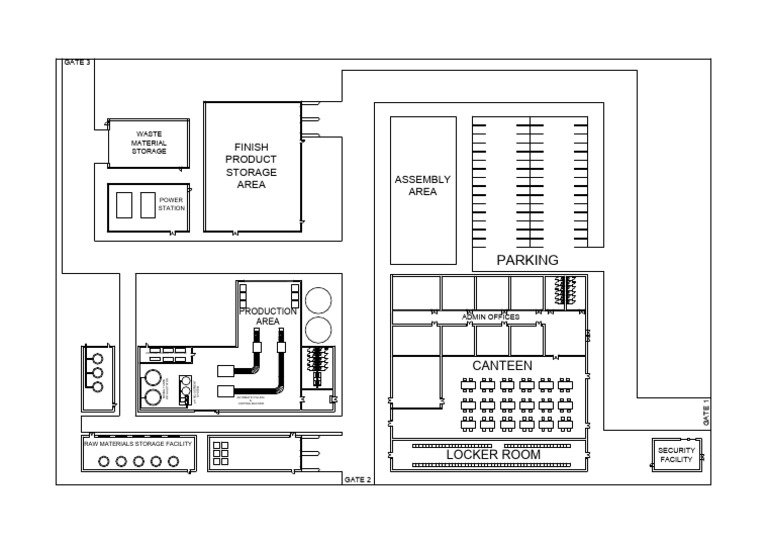 Factory Floor Plan-Model | PDF | Secondary Sector Of The Economy
