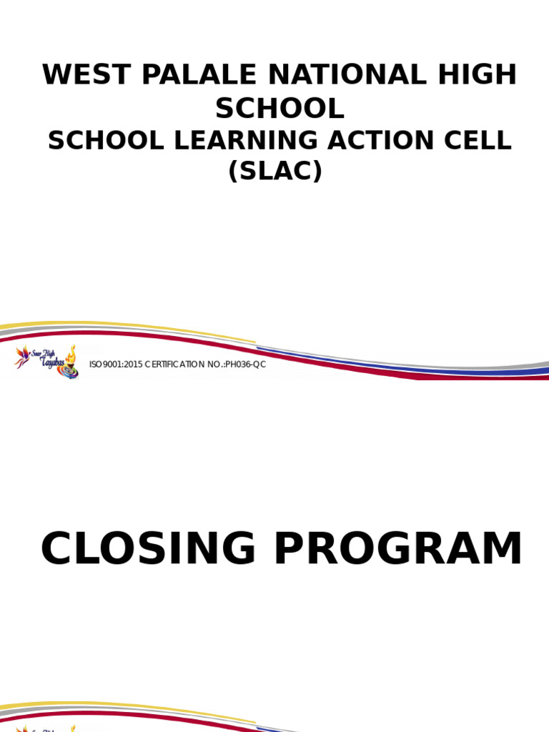 SLAC Closing Program Overview | PDF