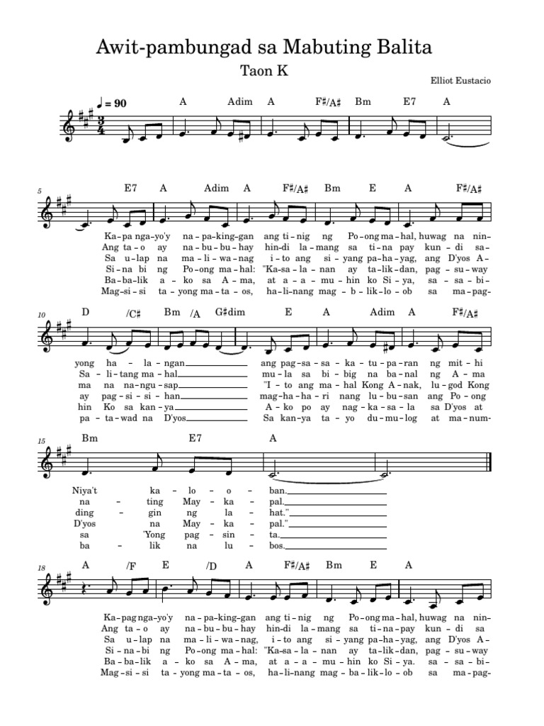 Awit-Pambungad Sa Mabuting Balita | PDF