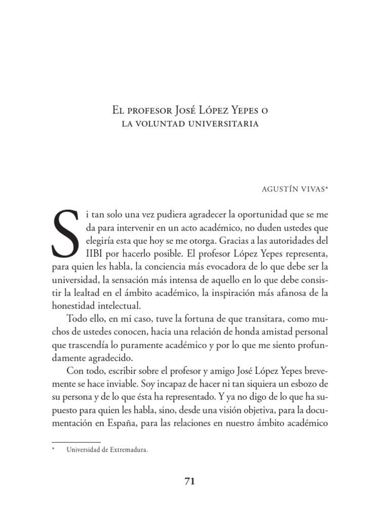 Legado del Profesor José López Yepes | PDF