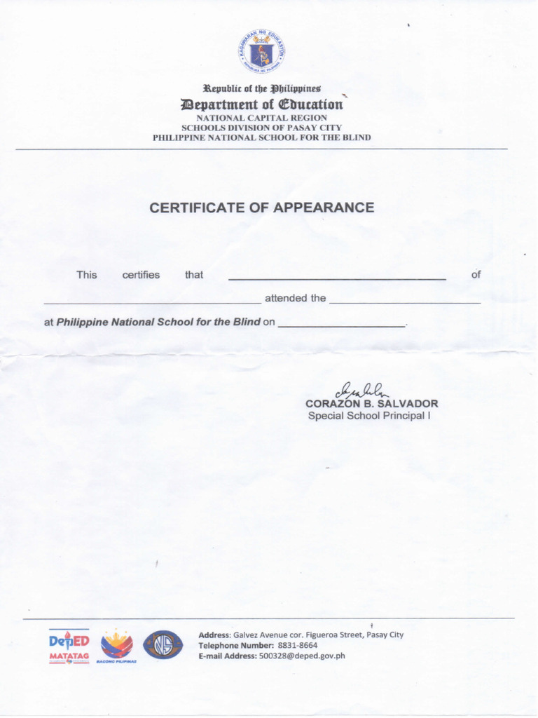 Certificate-of-Appearance_Phil.-National-School-for-the-Blind | PDF