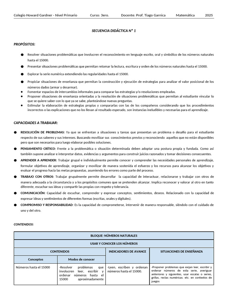 Mate Secu Marzo Abril 2025 | PDF | Aprendizaje | Enseñando