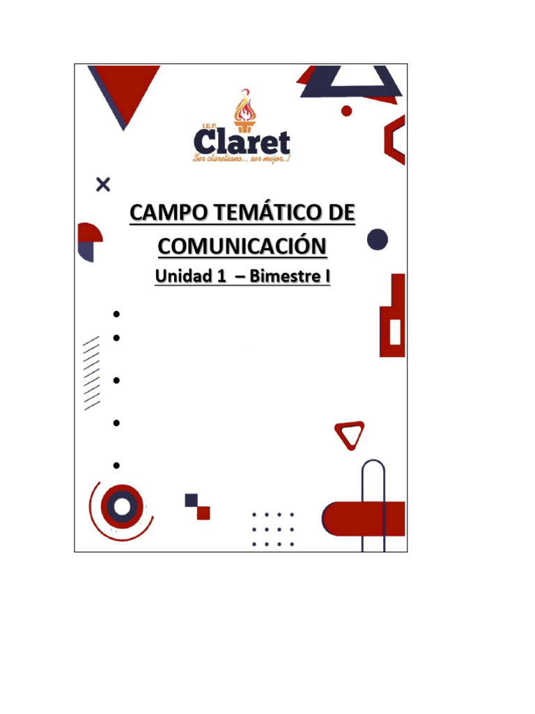 Campo Tematico 1ra Unidad 3ro Com | PDF