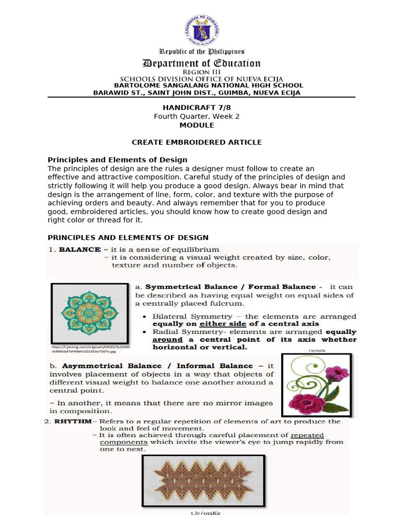 TLE Module Week 2 Handicraft | PDF | Senses | Visual Perception