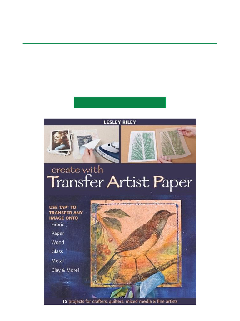 Create With Transfer Artist Paper Use TAP To Transfer Any Image Onto ...