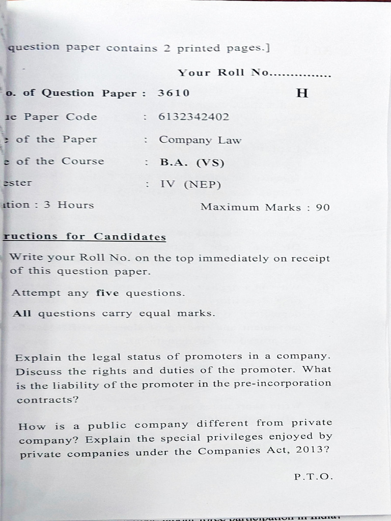 4 TH Semester PYQ | PDF