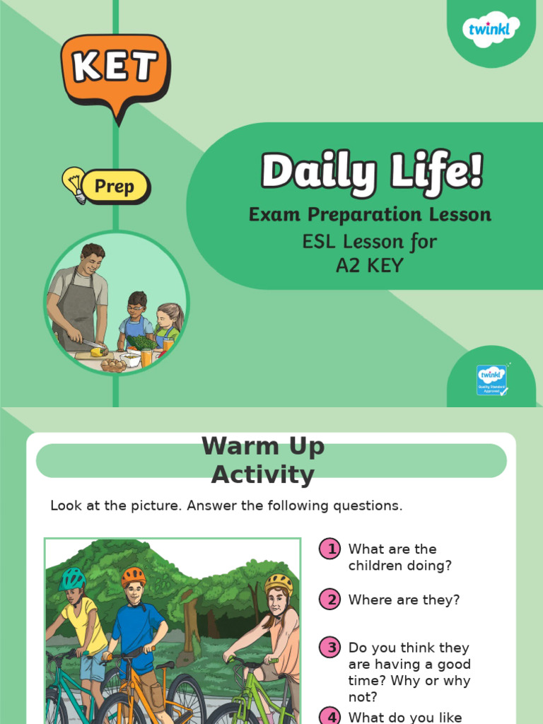 A2 Key Prep Lesson - Daily Life | PDF